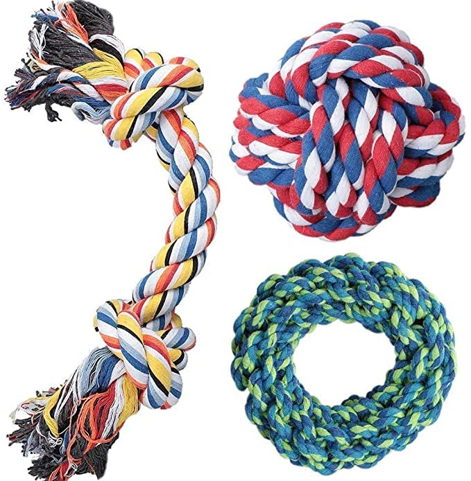 Buy KsPups Durable Non Toxic Combo Pack of - Long Rope/Rope Ball and ...