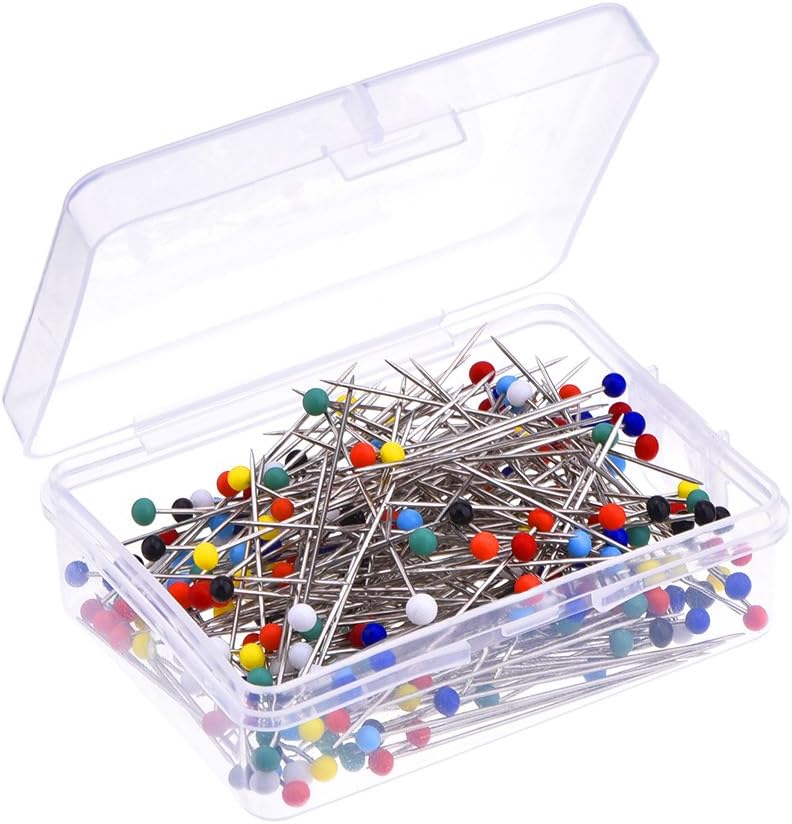 Amazon.com: 250 Pieces Sewing Pins Ball Glass Head Pins Straight ...
