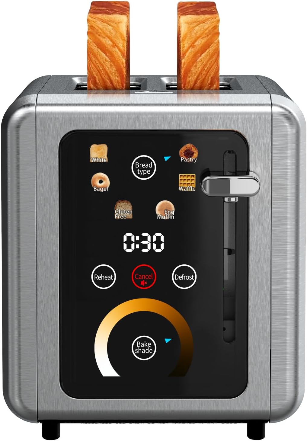 Amazon.com: WHALL® 2 Slice Touchscreen Toaster - Stainless Steel ...