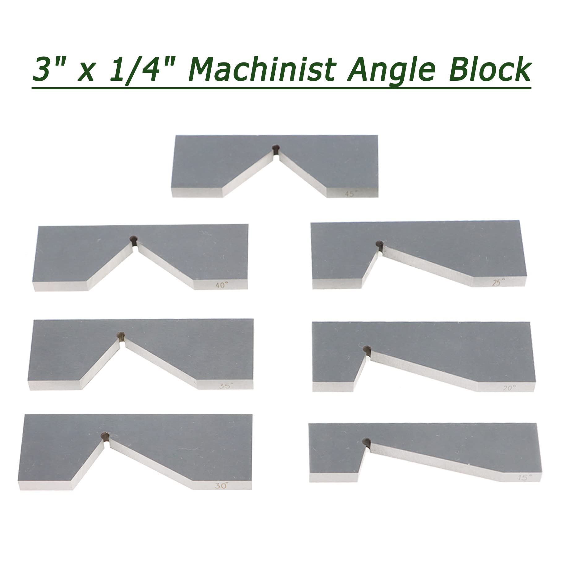 Snapklik.com : 17Pcs 1/4 To 45 Accuracy Ground Angle Block Set, 0.0003 ...