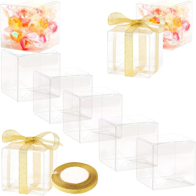 Amazon.com: GTYOPR 36PCS 2x2x2 Inches Clear Favor Boxes, Small Plastic ...
