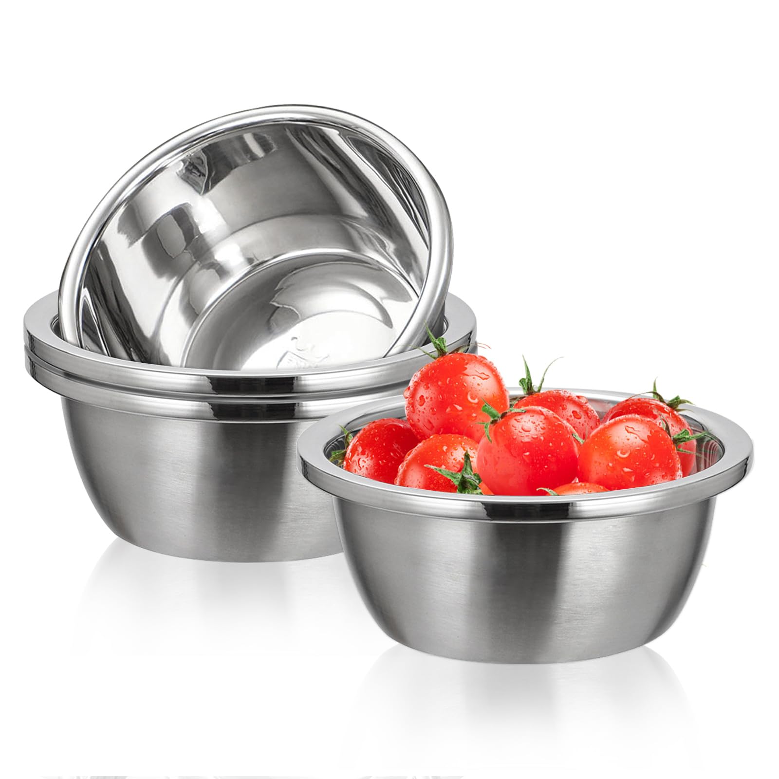 Amazon.com: Realand Stainless Steel Bowl Set of 4, Thicker 18/8 ...