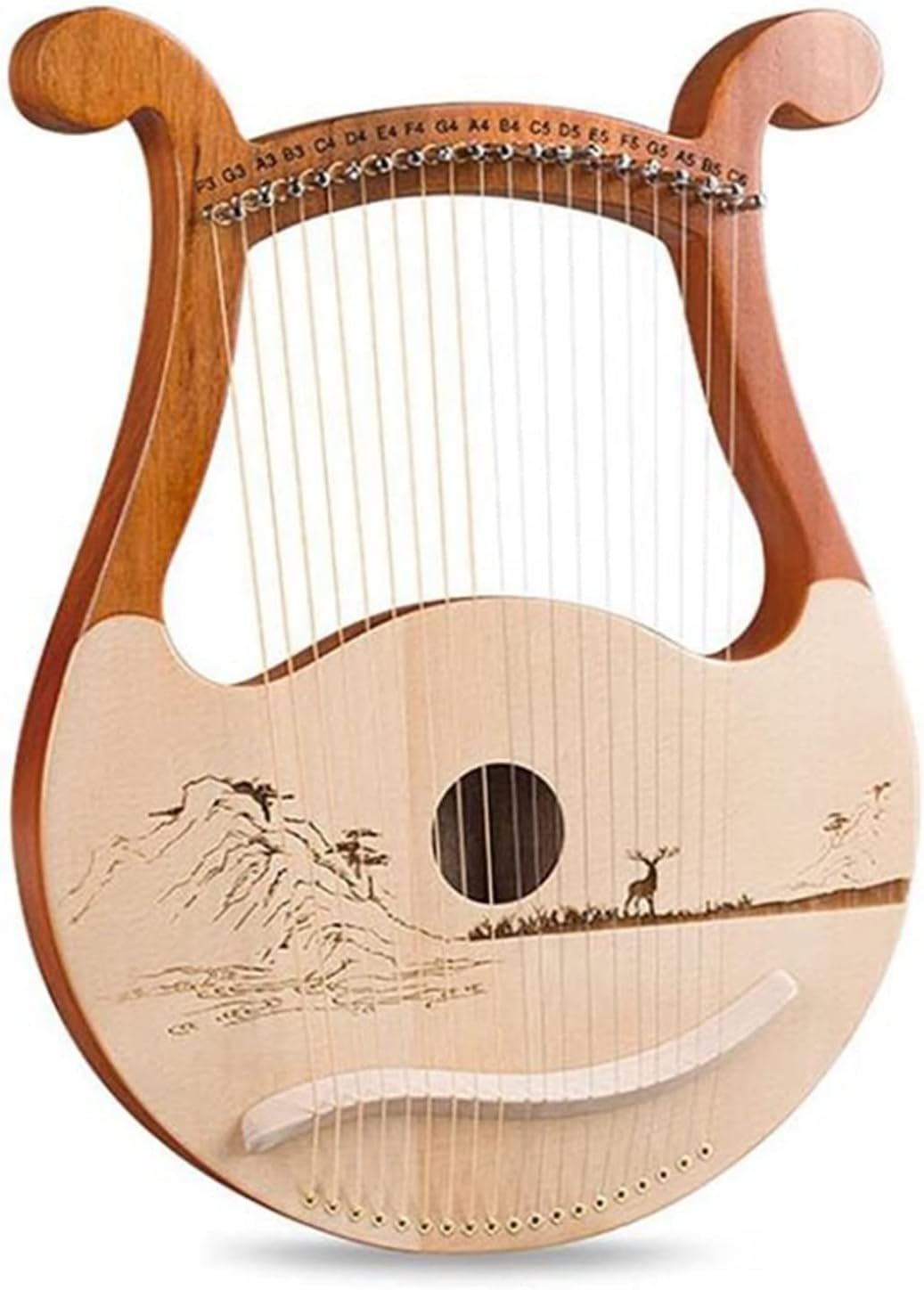 Amazon.com: Portable Harp 19 String Wood Lye Harp 19 String Lyre Unique ...