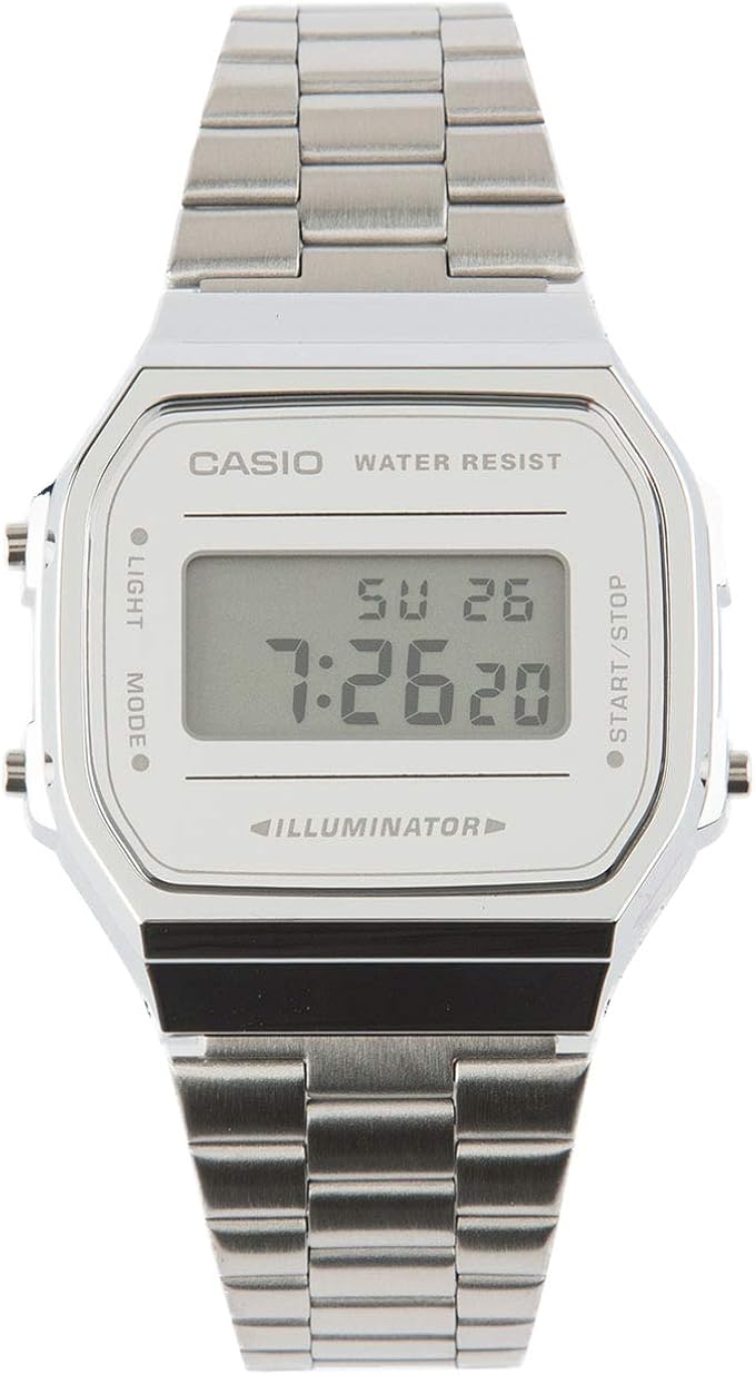 Amazon | [カシオ]CASIO 腕時計 ビンテージ A168WEM-1 シルバー | レディース腕時計 | 腕時計 通販