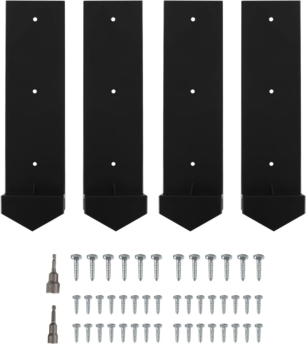 Amazon.com : Fence Post Repair Kit 6x6 Inches Fence Post Support Heavy ...