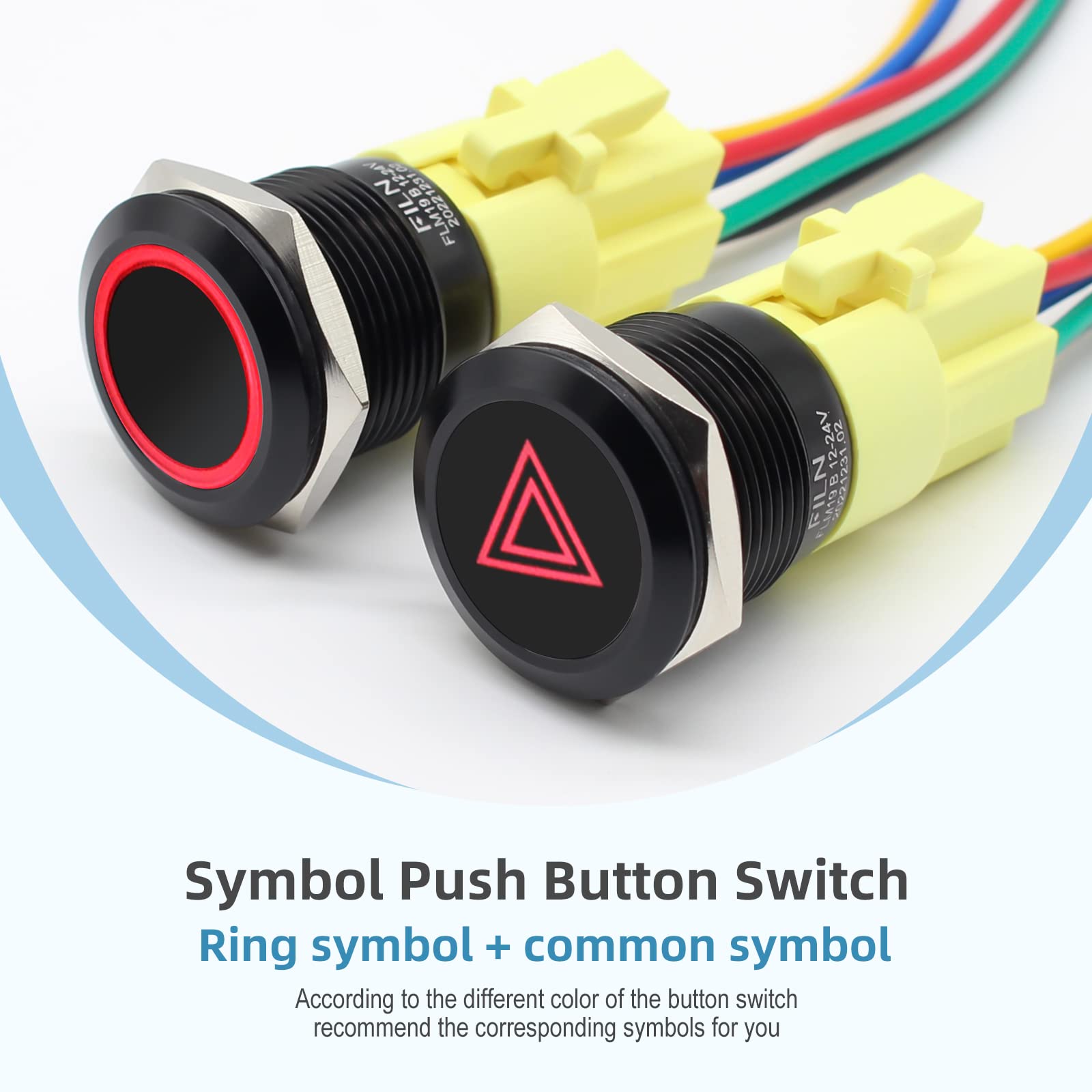 Push Button Switch Symbol 22mm Extended Red Push Button OFF Switch