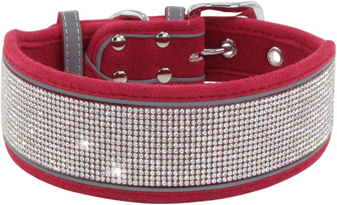 Amazon.com : Bbmmayy Rhinestone Dog Collar Soft Comfortable Stylish Dog ...