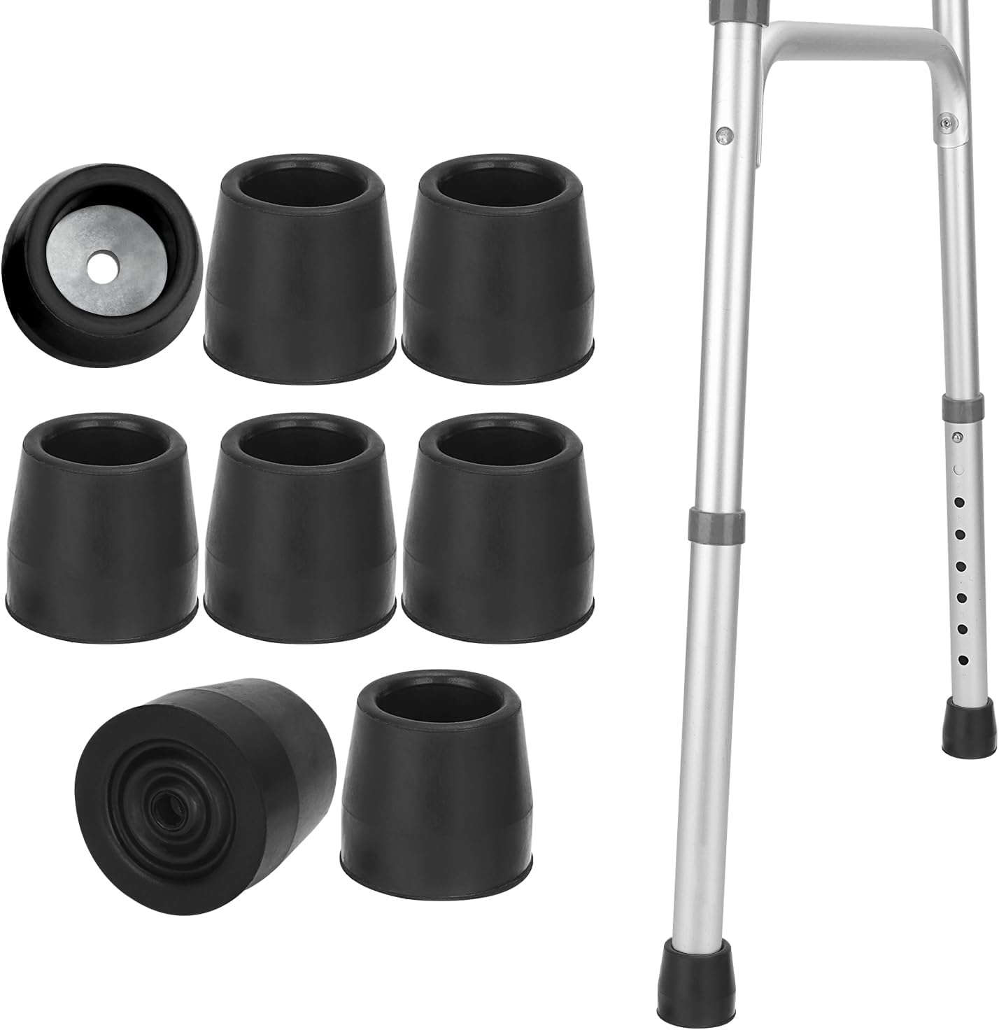 Amazon.com: Walking Cane Tips 3/4 Inch Heavy Duty Black Cane Rubber ...