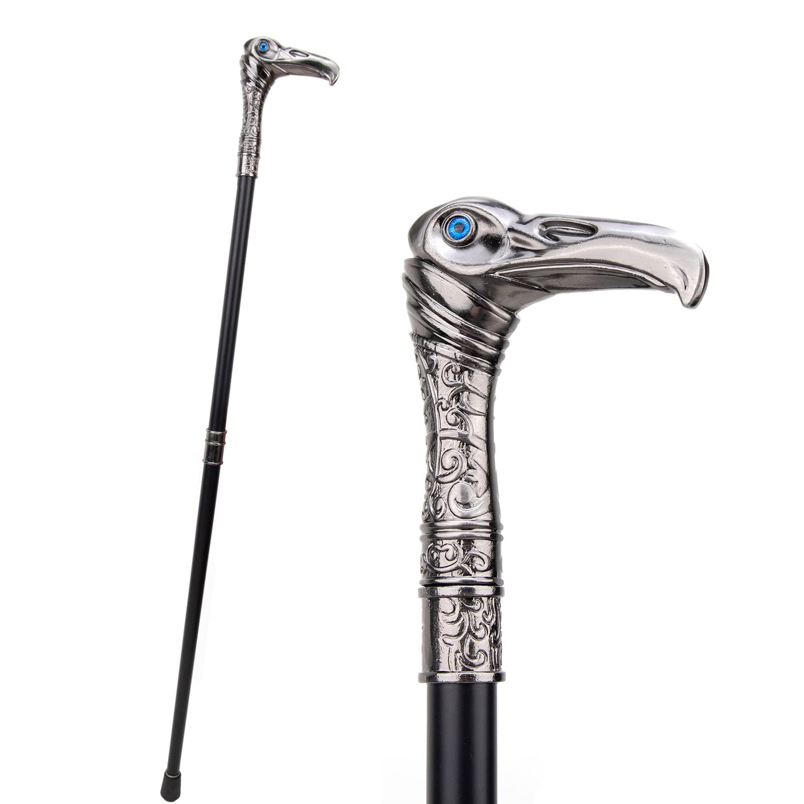 Amazon.com: All Metal Cosplay Cane 1:1 Eagle Head Walking Stick ...