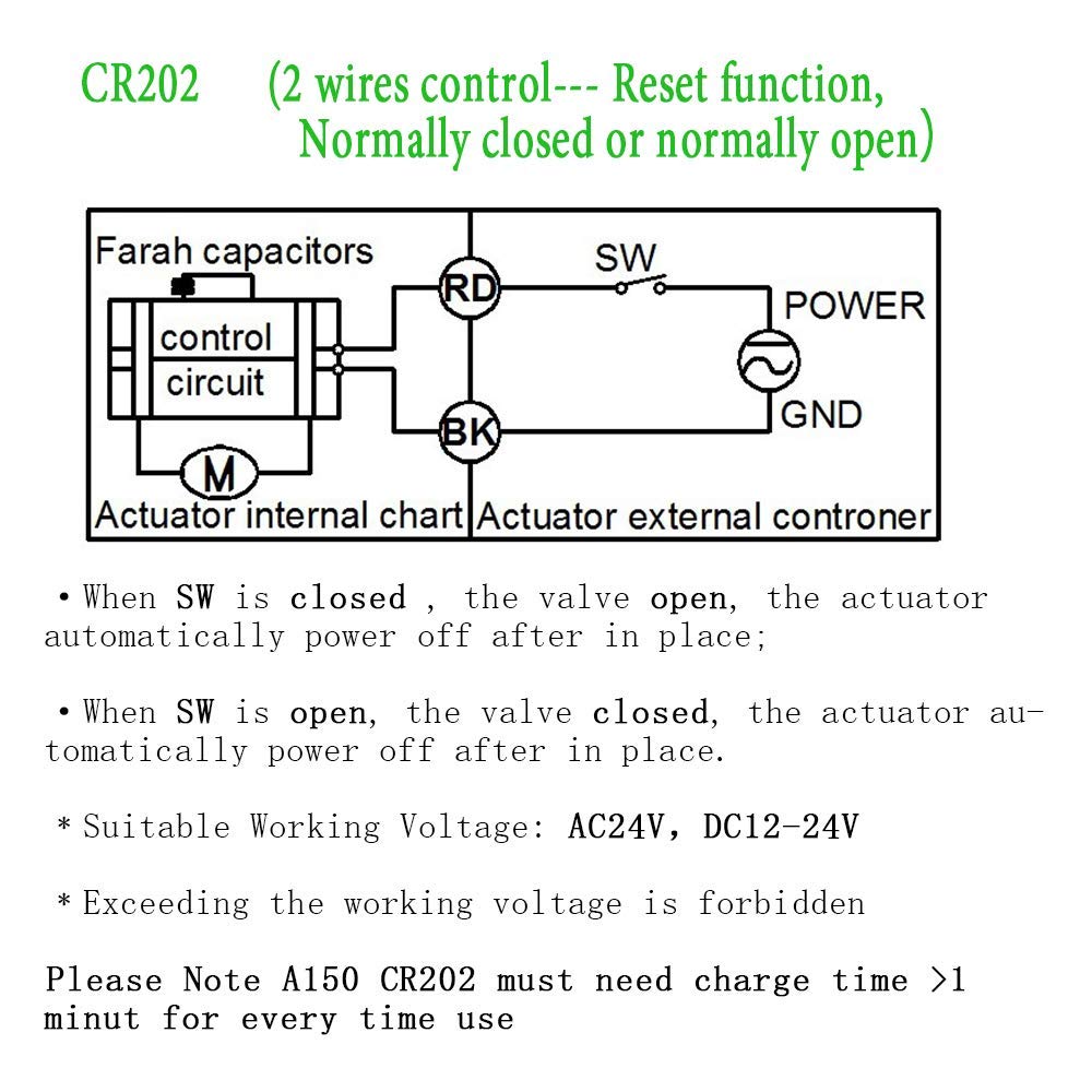 Snapklik.com : Two Wires Control Normally Open 110vac-230vac Motorized ...