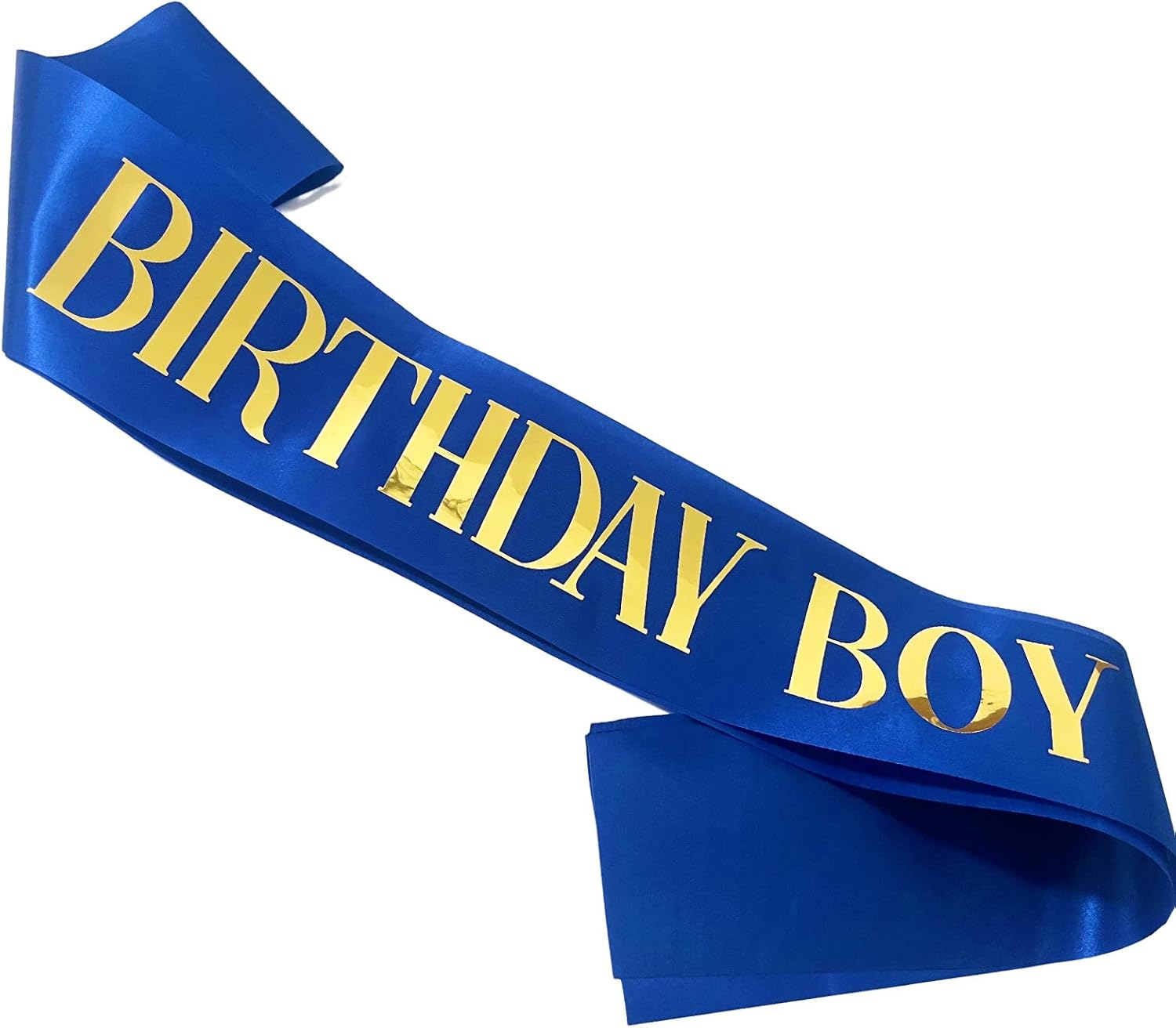 Birthday Sash for Men Blue with Gold Foil Letter 16th 18th 21st 30th ...