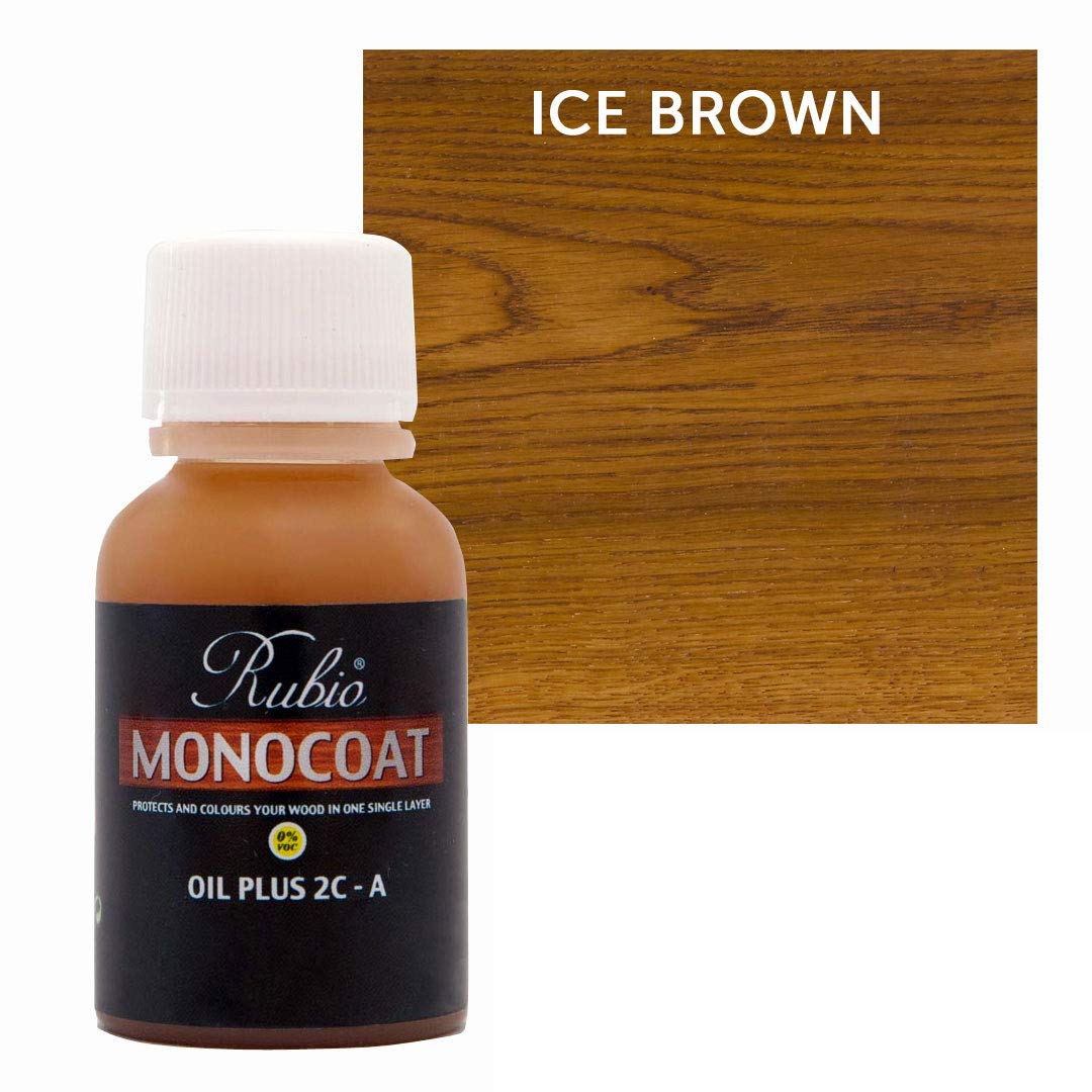 Rubio Monocoat Oil Plus 2C-A Sample Wood Stain Ice Brown 20ml: Buy ...
