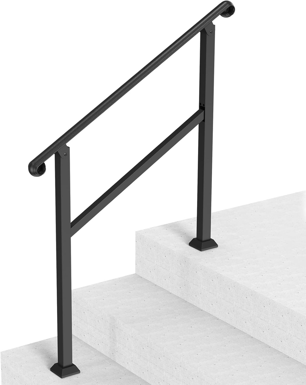 VEVOR Handrails for Outdoor Steps, 2-3 Step Stair Hand Rail & Indoor ...