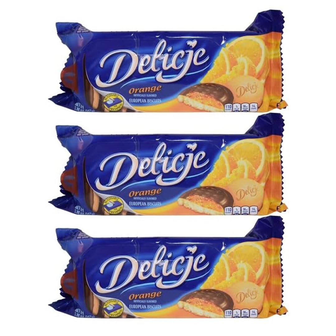Amazon.com: Delicje Orange Flavored Biscuits 147g (Pack of 3) : Grocery ...