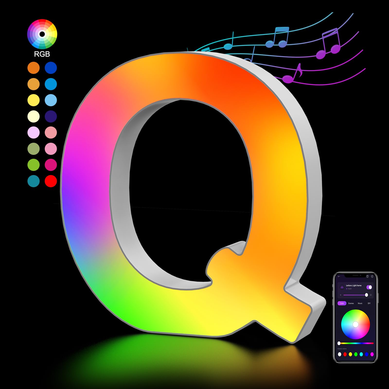 Light Up Carousel Letters Light Up Letters/Numbers Neon And Blush