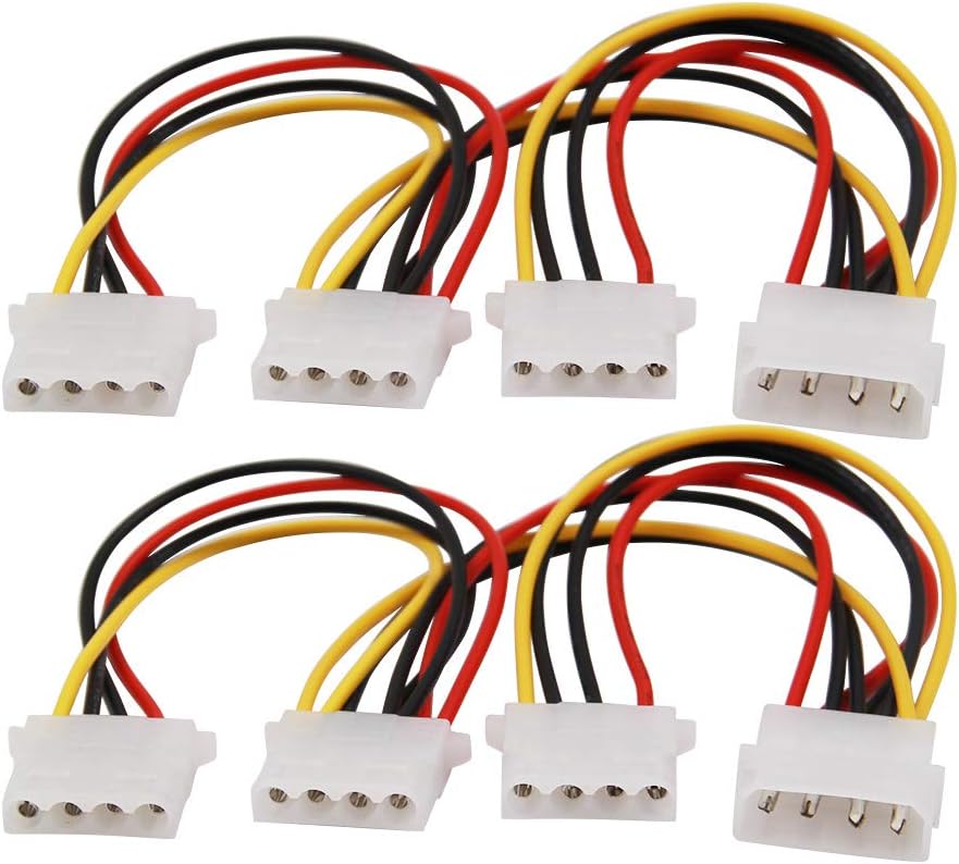 Amazon.com: WYMECT 2 Pack Computer Molex 4 Pin Power Splitter Cable L4P ...