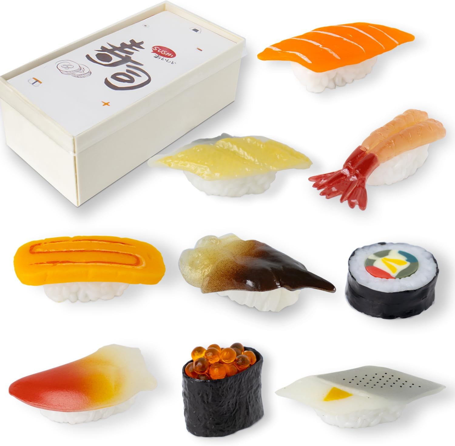 Amazon.com: 9Pcs Cute Simulation Sushi Fridge Magnets,Locker Decor ...