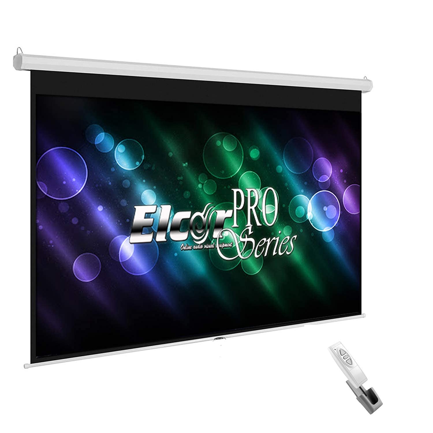 ELCOR Pro-Series Electric Motorized Projector Screen, 120-Inch Diagonal ...