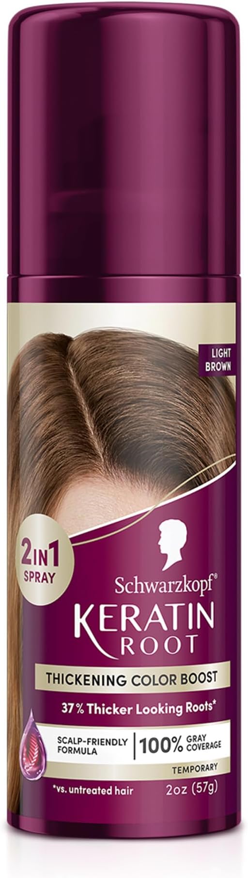Amazon.com : Schwarzkopf Keratin Color Root Temporary Hair Color Spray ...