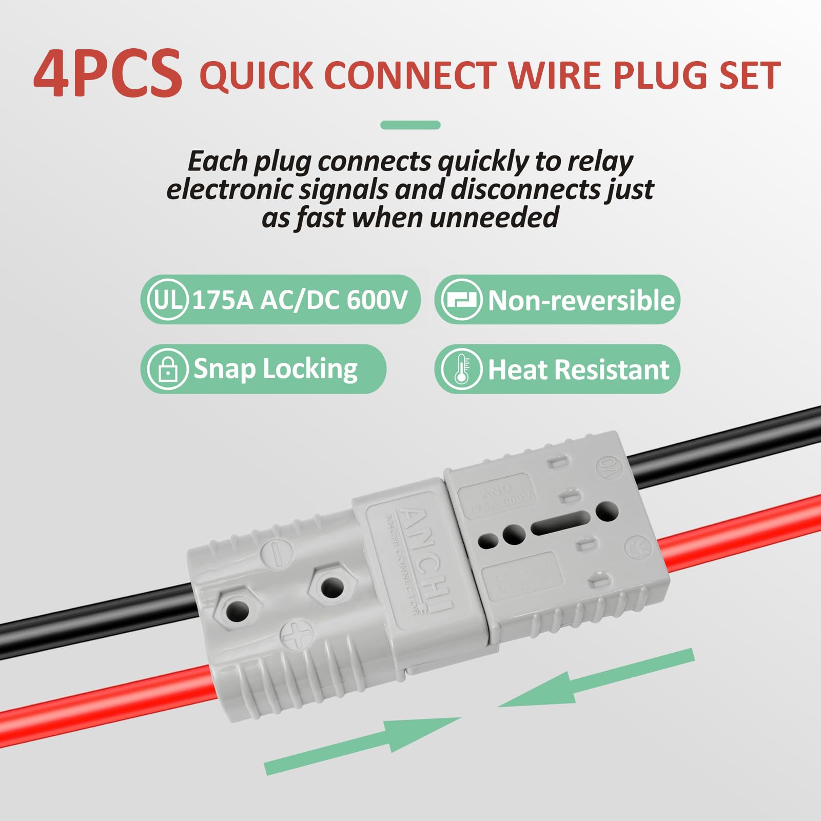 Snapklik.com : ANDCHIER 175A 1/0AWG 2-4AWG Battery Quick Connector ...