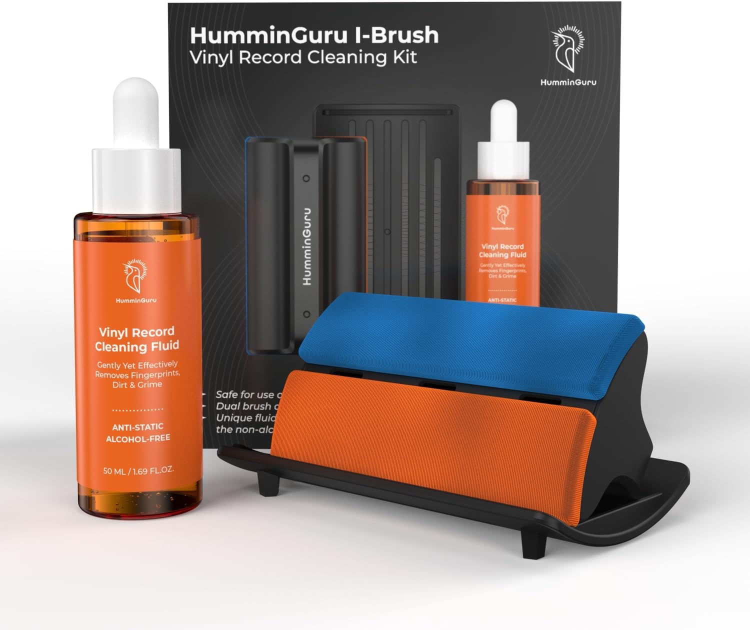 Amazon.com: HumminGuru I-Brush Vinyl Record Cleaning Kit, Anti-Static ...