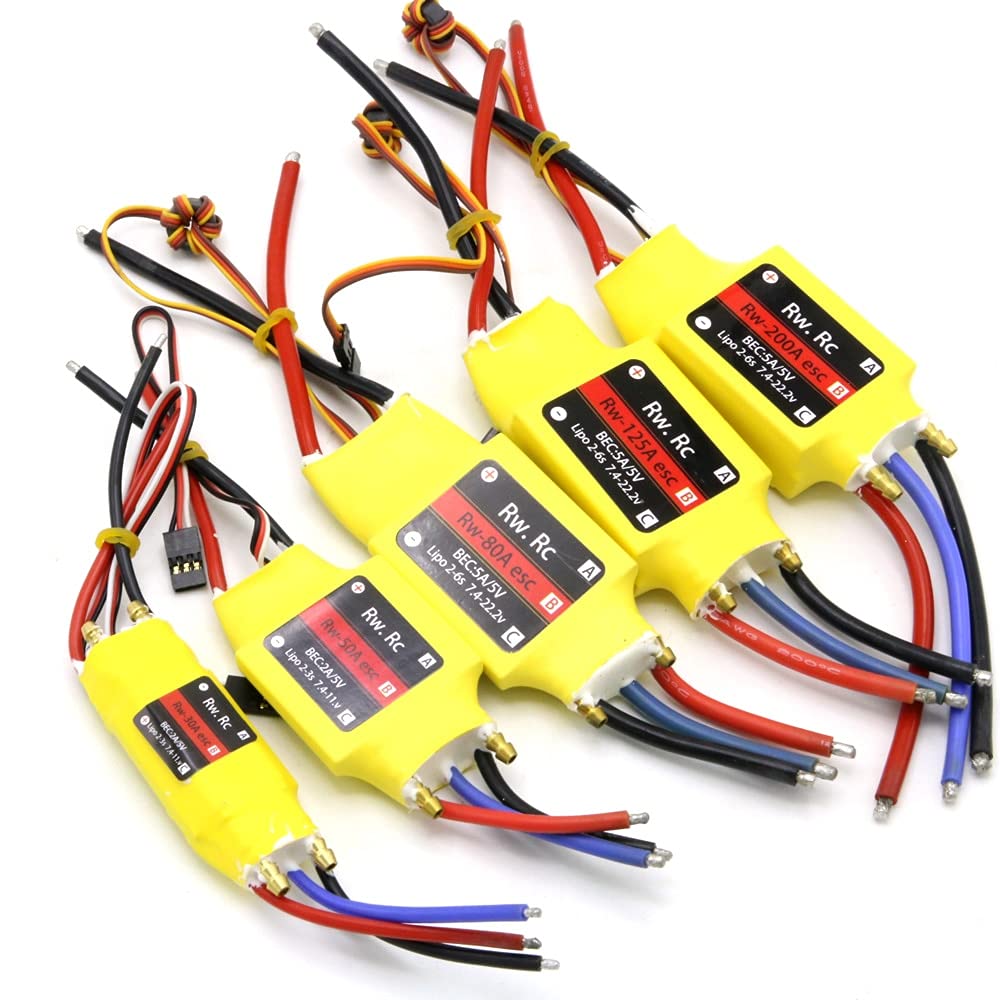 Buy RC 2-6S 30A 50A 80A 100A 200A ESC 5Ꝩ/3A 5Ꝩ/5A UBEC Brushless Speed ...