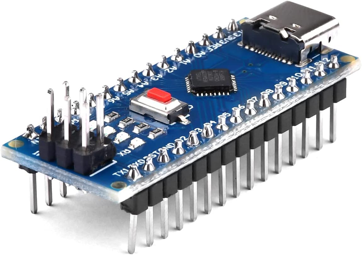 Paquete de 2 placas Nano V3.0, Aideepen Type-C V3.0 Nano ATmega328P 5V ...