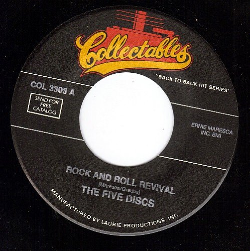 The Five Discs/The Tokens - 45vinylrecord Rock And Roll Revival/Please ...