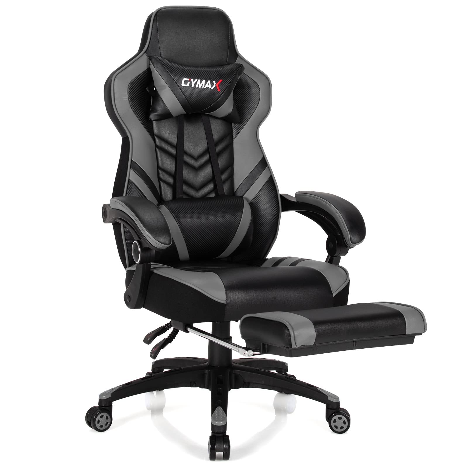 Amazon.com: Gray Gaming Chair Ergonomic Computer Chair for Adults Teens ...