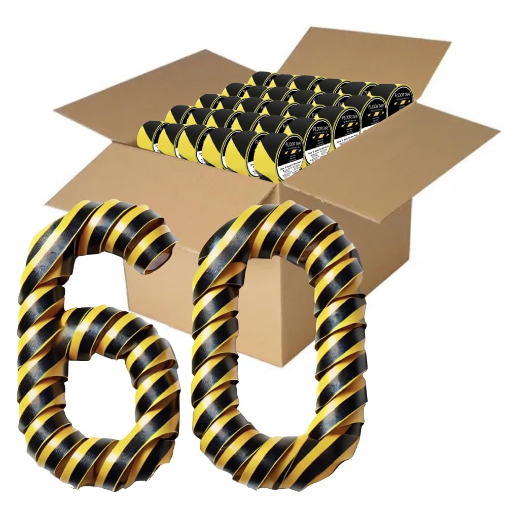 Snapklik.com : Black And Yellow Safety Tape 2" X 108 Industrial Yellow ...