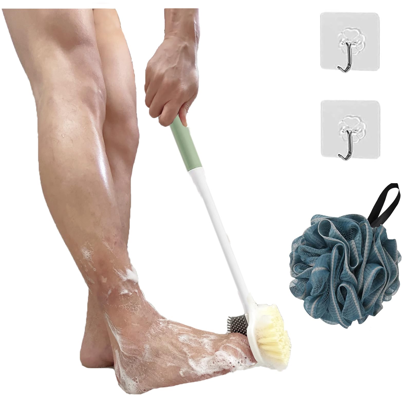 Amazon.com : Soft Foot Washing Miracle - Foot Toe Massage Brush (Green ...