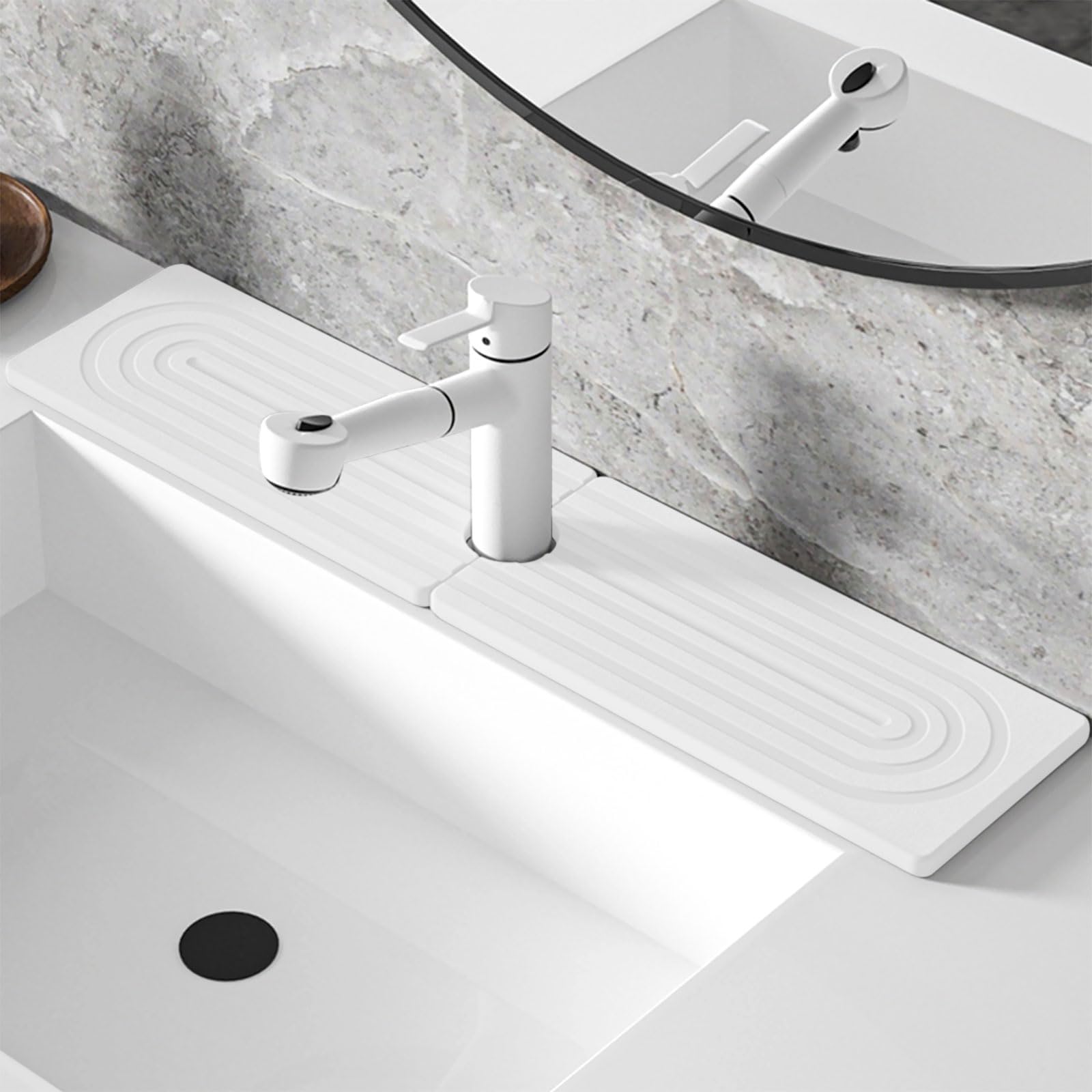 Multi-Functional Sink Splash Guard, 24'' Diatomite Absorbent Mat ...