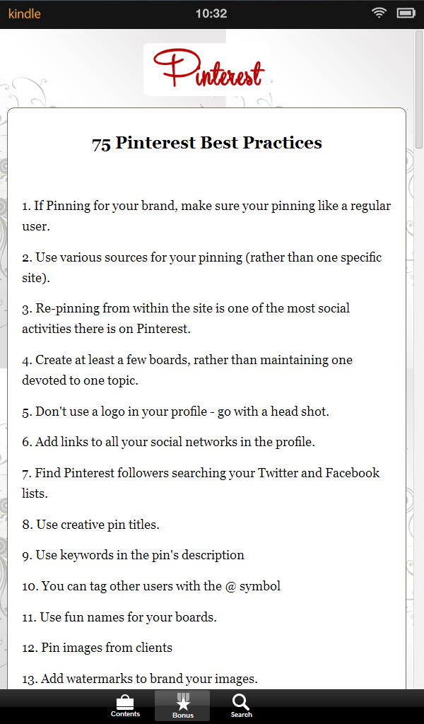 Guide To Pinterest - FREE - App on Amazon Appstore