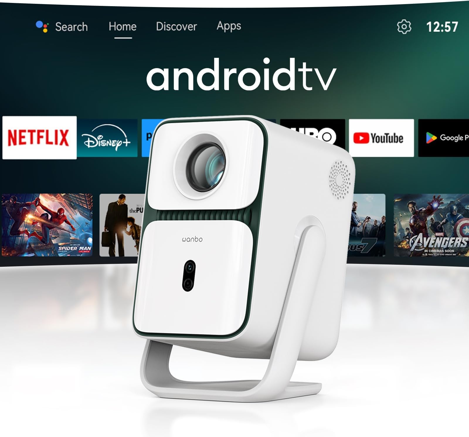 Amazon.com: 4K Supported Projector with Android TV 11, Wanbo Mozart 1 ...