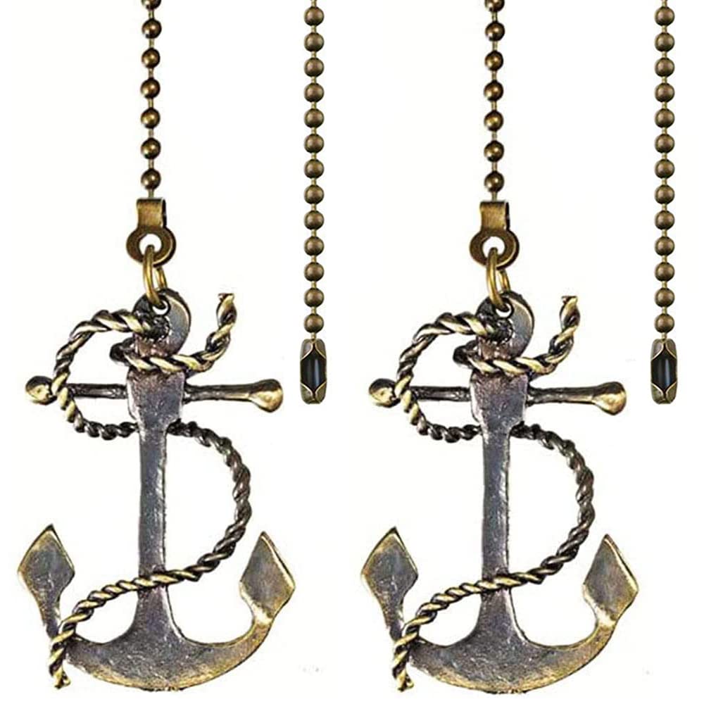 Akahttbn Ceiling Fan Chain Pulls Decorative Extension 12 inch Anchor ...