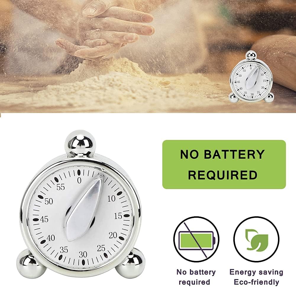 60 Minute Kitchen Timers for Cooking, Kitchen Timer Mechanical No ...