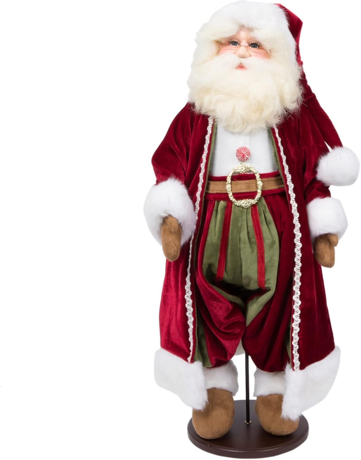 Amazon.com: Vickerman 28" Deck The Halls Collection Santa Doll with ...