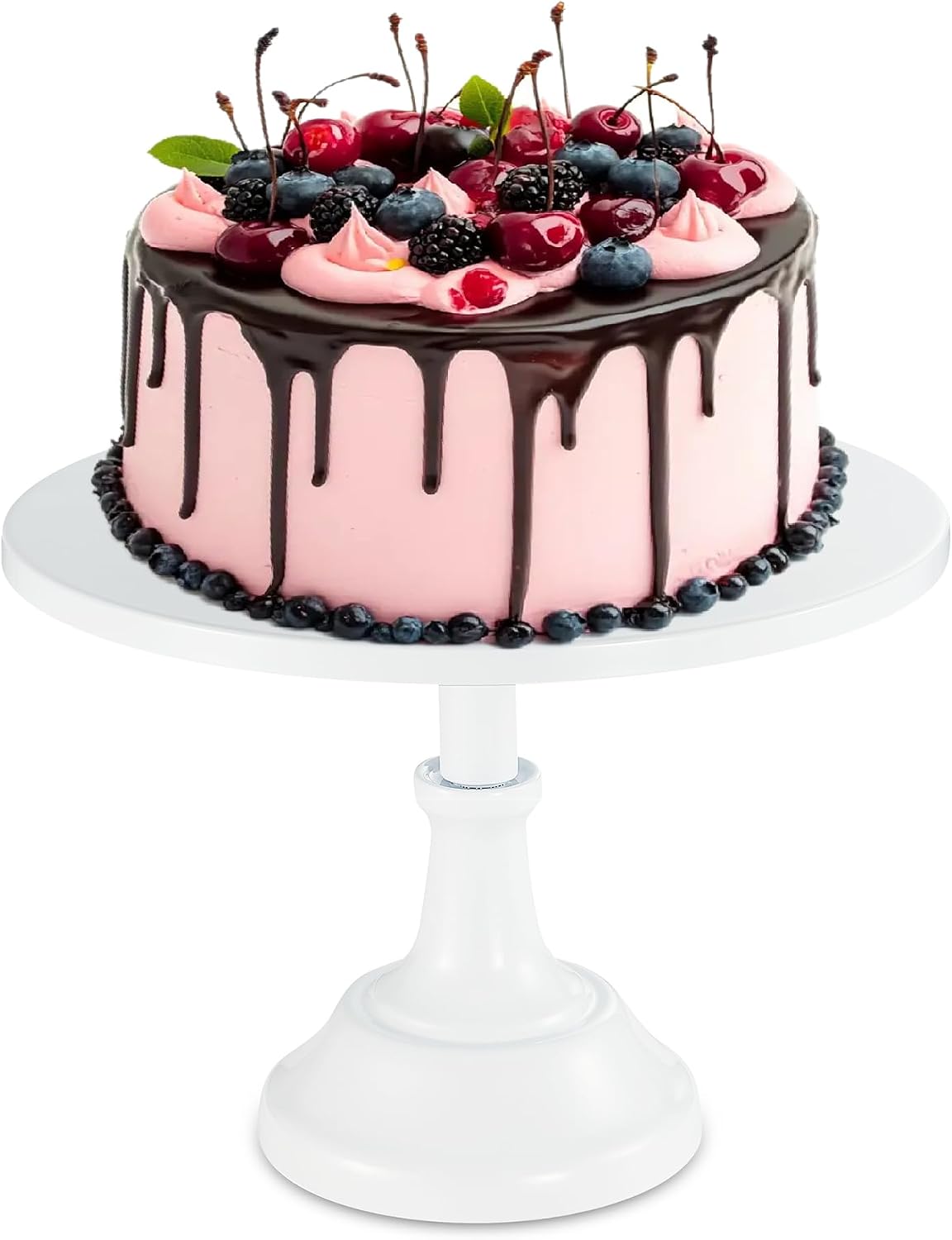 Amazon.com | Darnell Nehemiah 12 Inch White Cake Stand: Metal Cake ...