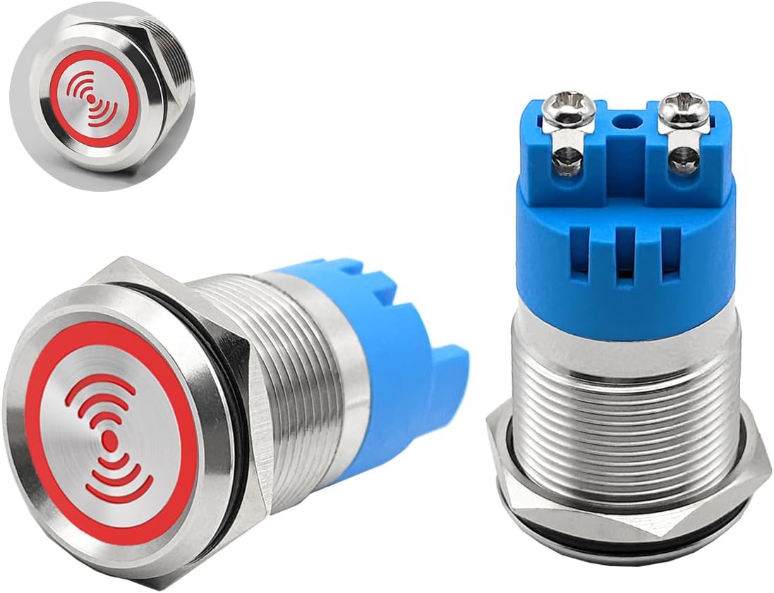 2PCS DC24V 19mm Electronic Stainless Steel Active Piezo Buzzer ...