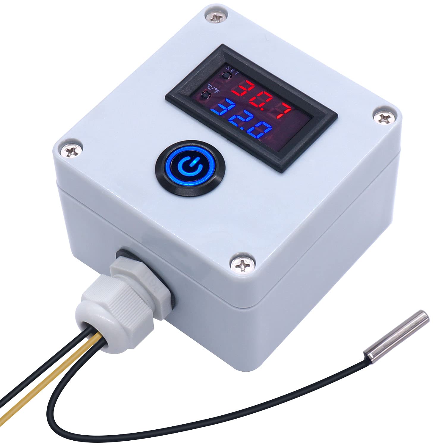 Twidec/DC 12V Temperature Controller Box Programmable -50 to 110 ℃ (-58 ...
