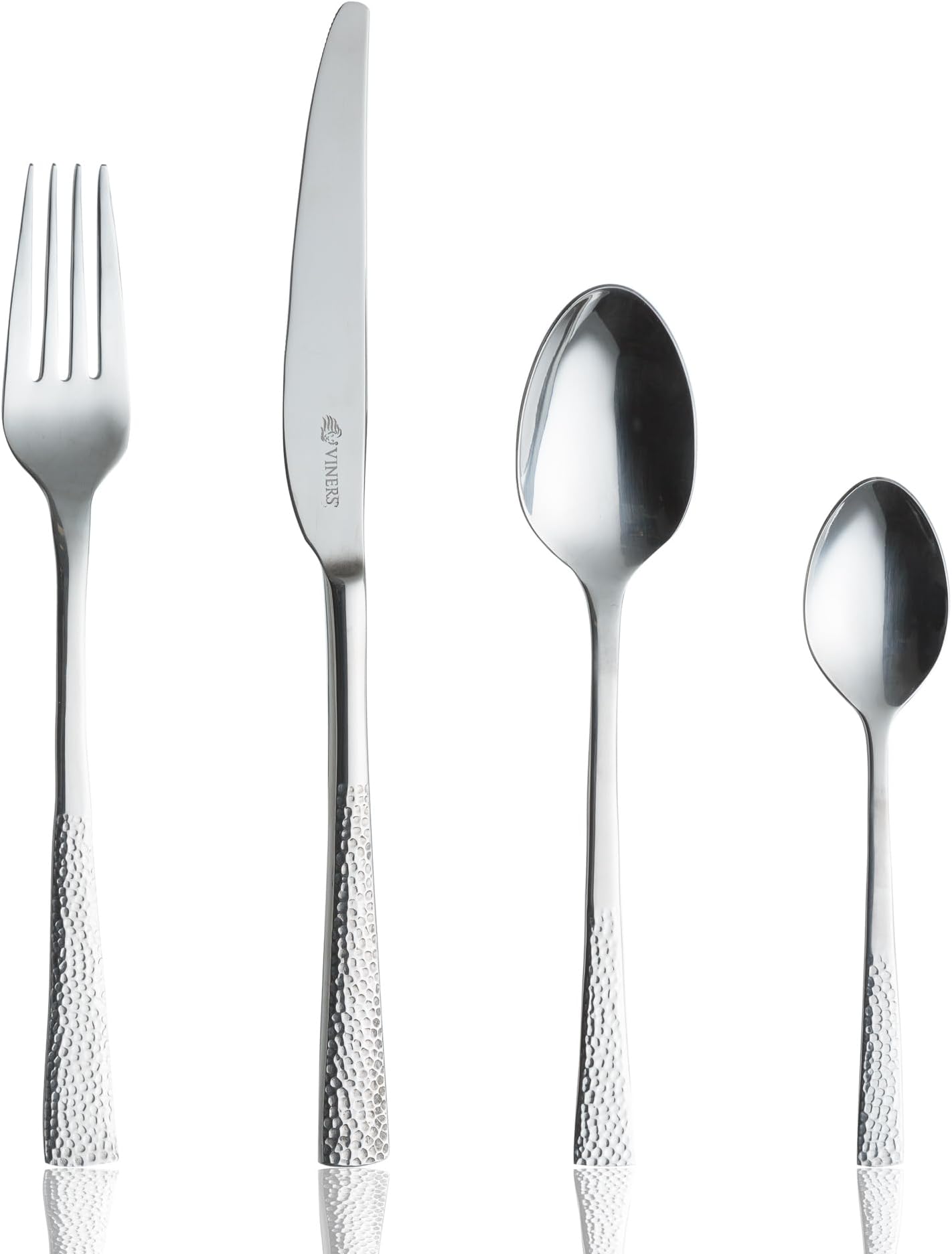 Viners 24 Piece Stainless Steel Cutlery Set. Viners Splendour Hammered ...