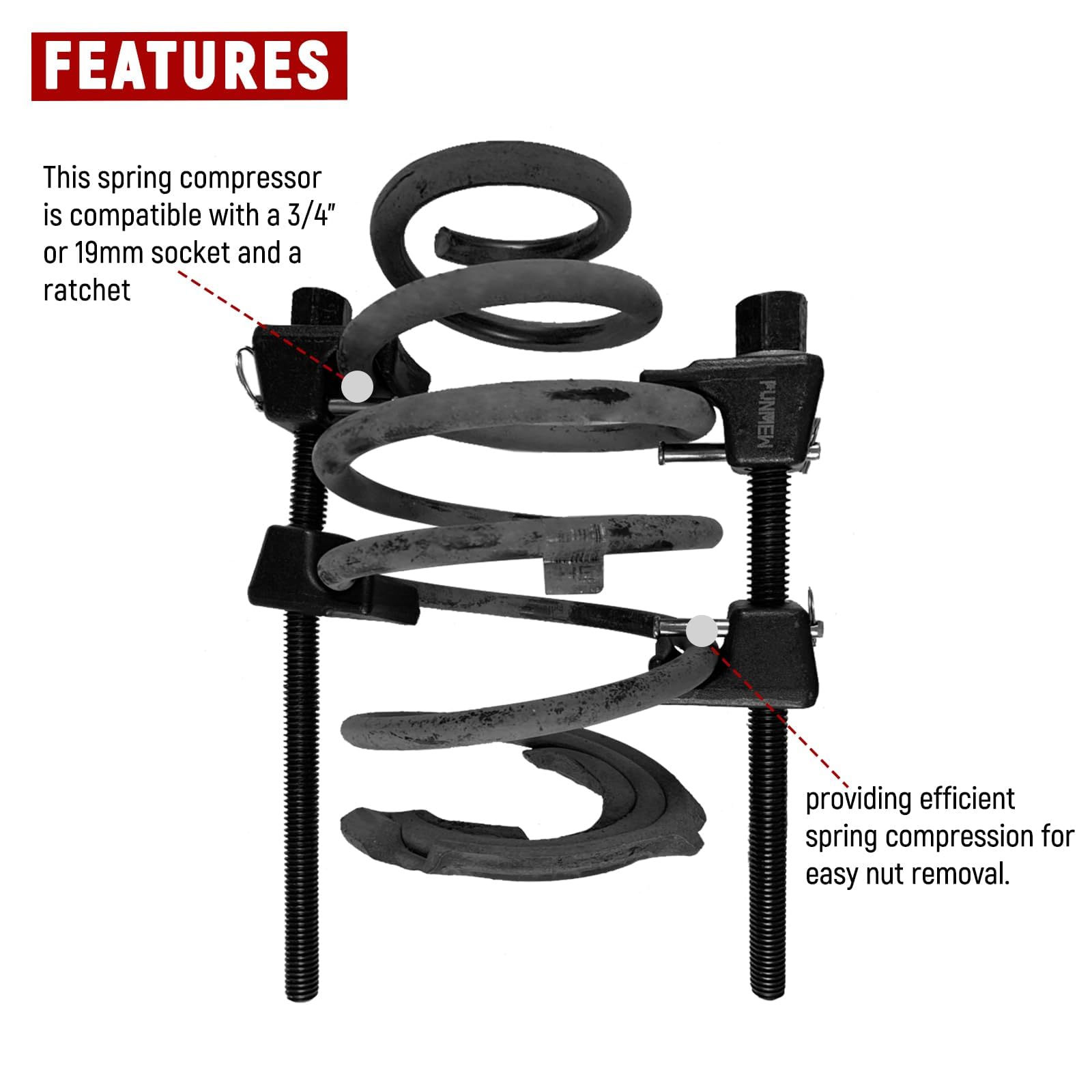 Snapklik.com : Spring Compressor Tool Macpherson Strut Spring ...