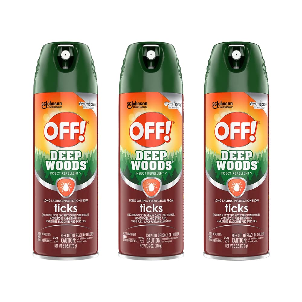 Amazon.com: Off! Deep Woods Tick Repellent Aerosol 6 Ounce (Pack of 3 ...
