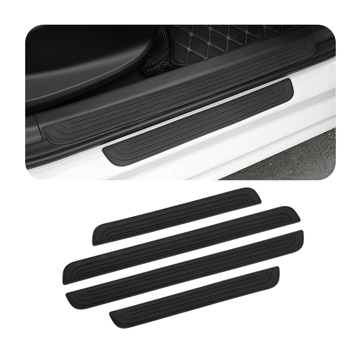 Amazon.com: BELOMI 4PCS Car Door Threshold Protection Stickers, Auto ...
