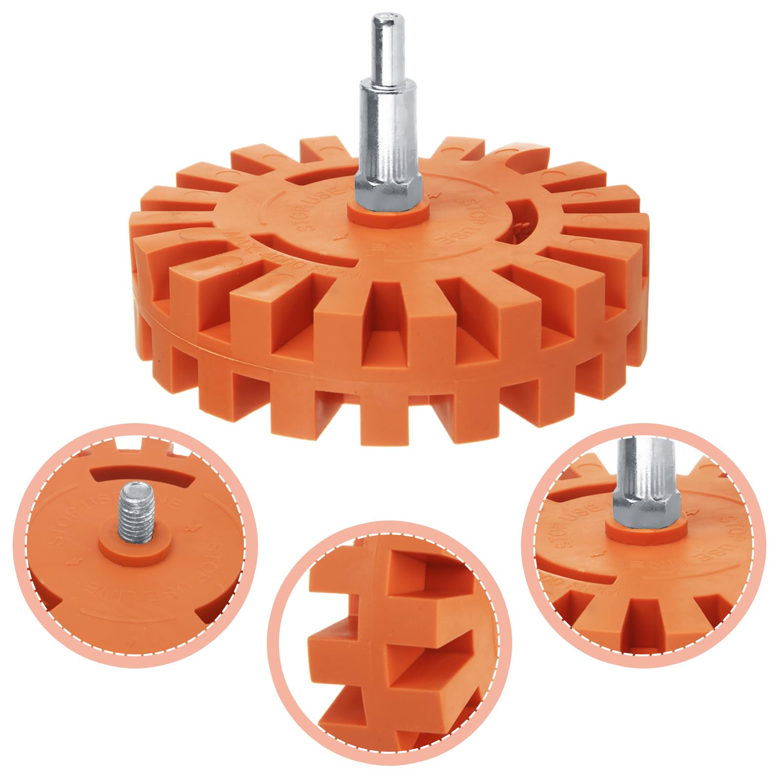 Snapklik.com : MIVIDE 6PCS Decal Remover Eraser Wheel Tool Kit, 4inch ...