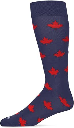 Amazon.com: MeMoi Men's Oh Canada Maple Leaf Bamboo Blend Crew Sock ...