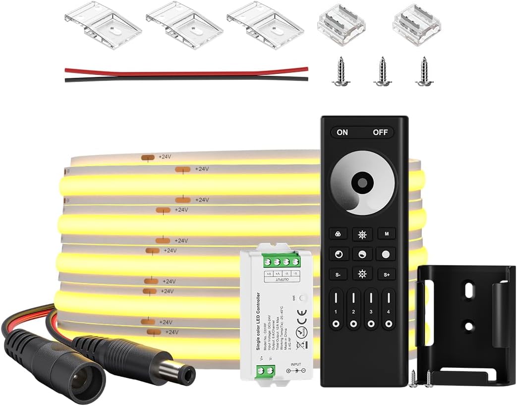 Amazon.com: BTF-LIGHTING FCOB COB LED Strip 480LED/m 9W/m 16.4FT DC24V ...