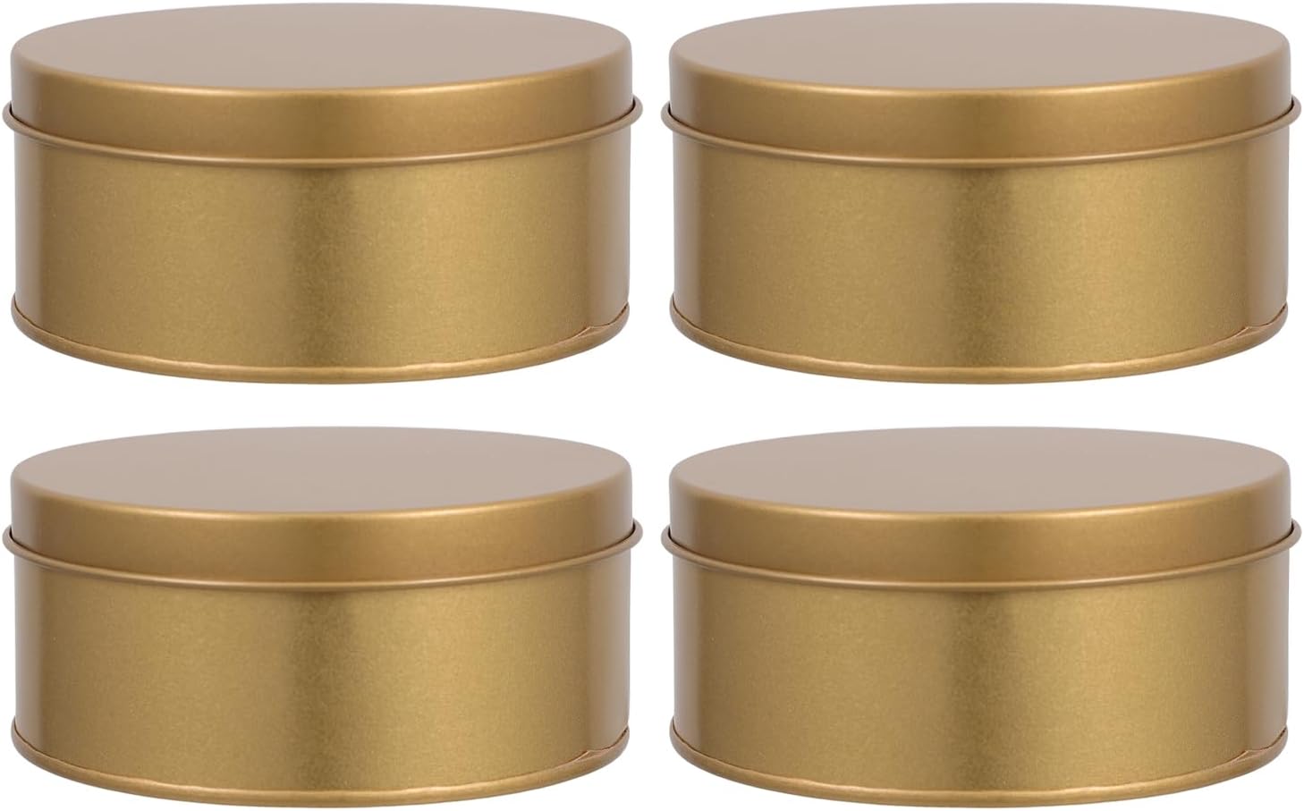 Amazon.com: LOGOFUN 4pcs Large Round Tin Box for Cookie Metal Candy ...