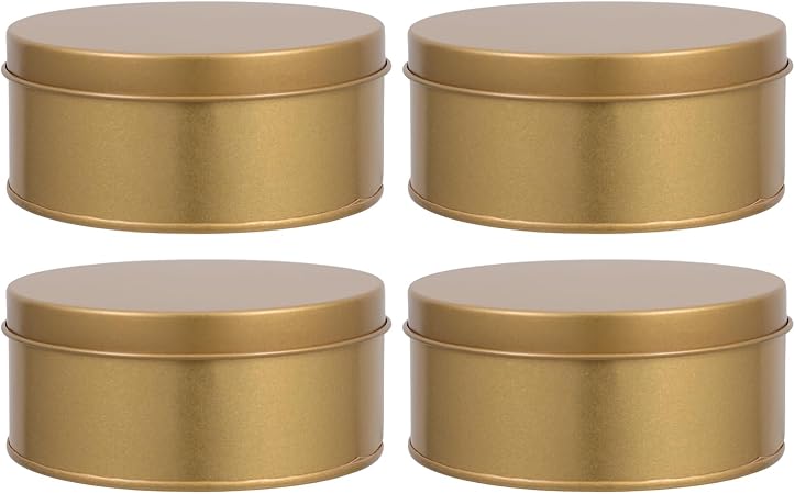 Amazon.com: LUOZZY 4pcs Large Round Metal Tin Box for Cookie Candy ...