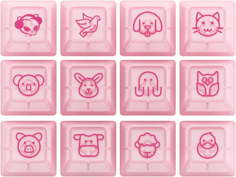 Buy EPOMAKER AKKO 155 Keys Clear Keycaps Polycabonate ASA Profile ...